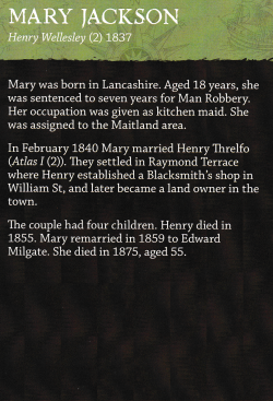 Biographies - Female Convicts of the Hunter Valley